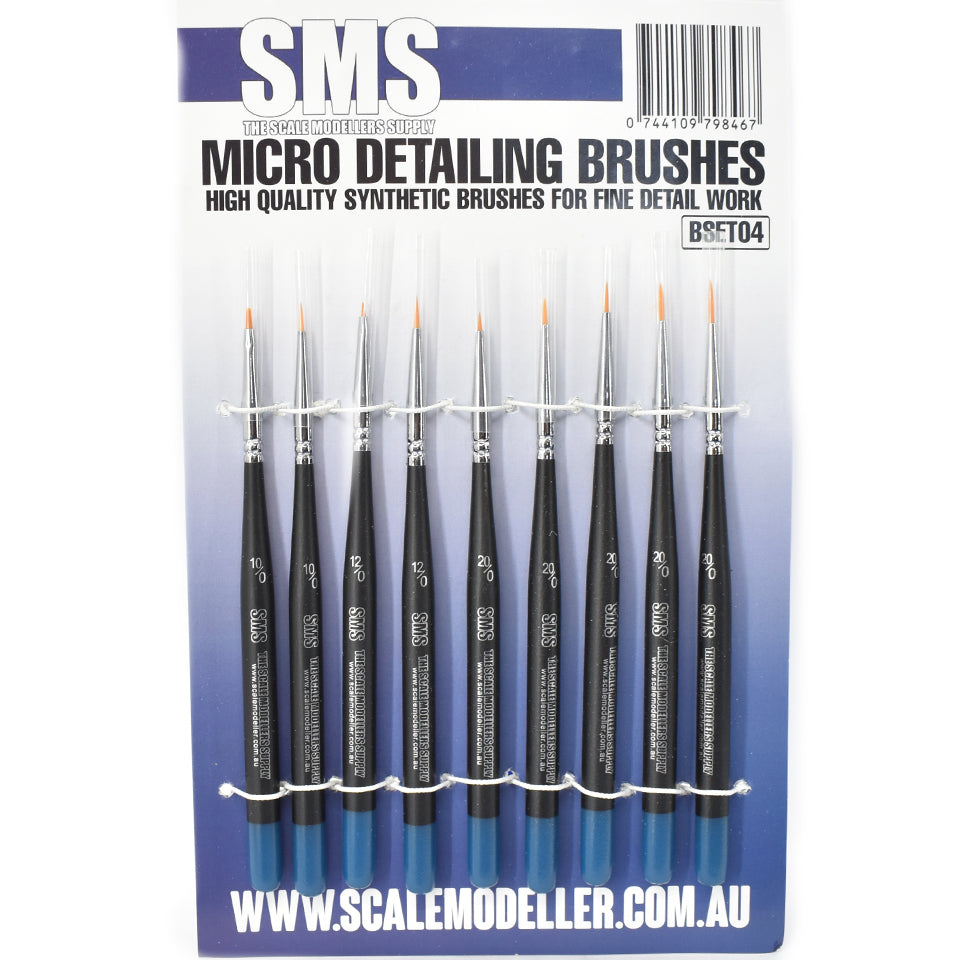 Micro Detailing Brush Set (Synthetic) 9pc – Dungeon Labs